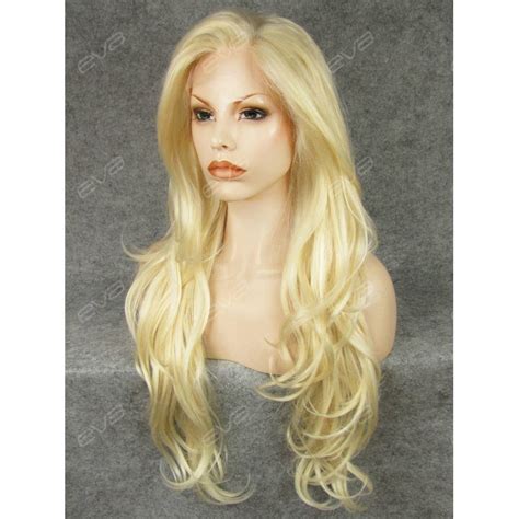 Princess Golden Blonde Wavy Synthetic Lace Front Wig Synthetic Lace