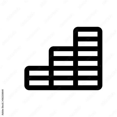 Editable Coin Stack Bar Chart Vector Icon Part Of A Big Icon Set Family Finance Business