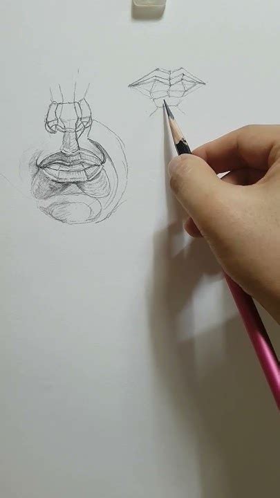 인물소묘 입술 입체감 있게 연습 Youtube