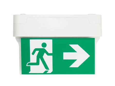 Surface Mount Exit Sign Stylish And Compact Double Sided Led Emergency