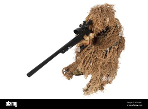 Sniper In Ghillie Suit Stock Photo Alamy