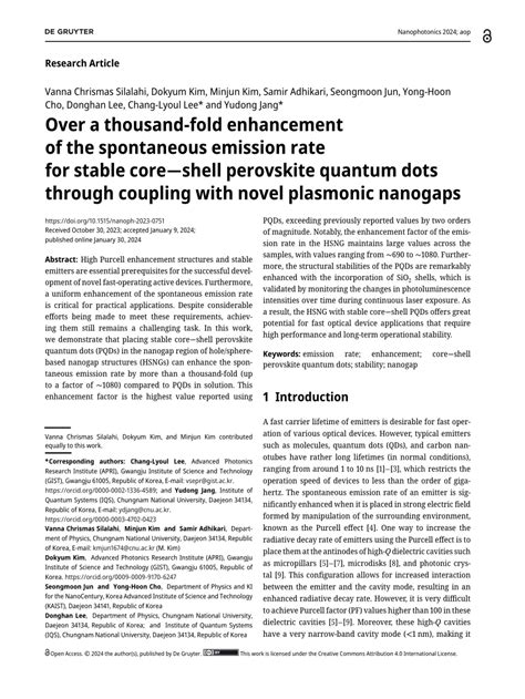 Pdf Over A Thousand Fold Enhancement Of The Spontaneous Emission Rate