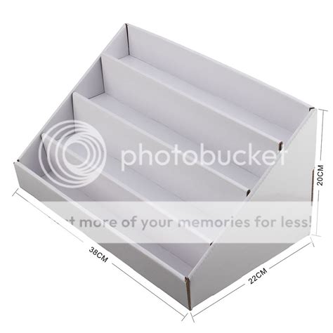 PC TIER COLLAPSIBLE CARDBOARD GREETING CARD DISPLAY STAND COUNTER STAND WHITE EBay