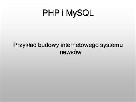 PPT PHP I MySQL PowerPoint Presentation Free Download ID 4932886