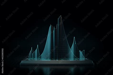 Graph Showing A Symmetrical Bell Curve Of Data Spread Generative Ai