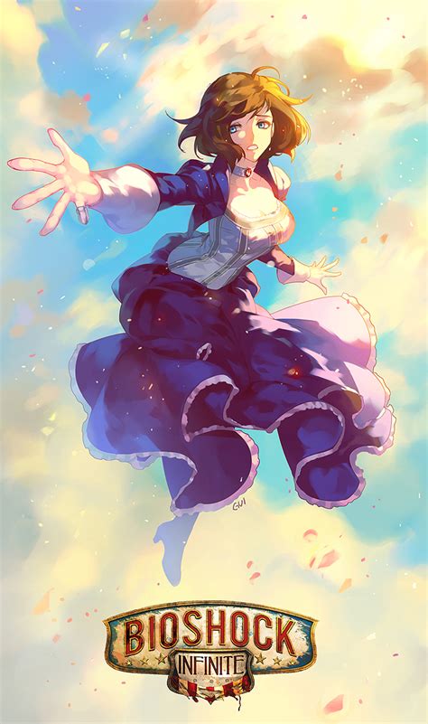 Safebooru 1girl 9gui2 Artist Name Bioshock Bioshock Infinite Blue