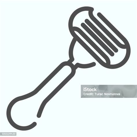 면도기 선 아이콘입니다 면도기 벡터 그림 흰색에 격리 면도날 윤곽 선 스타일 디자인 웹 및 응용 프로그램을 위해 설계 Eps 10 0명에 대한 스톡 벡터 아트 및 기타