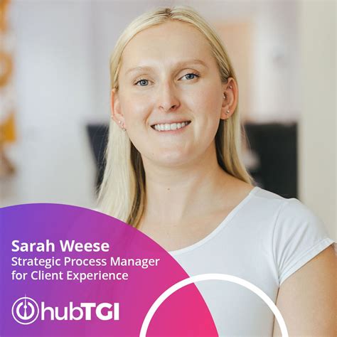 Introducing Sarah Our Strategic Process Manager For Client Experience In This Position She Is