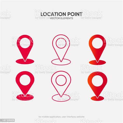 대상 핀 포인트 아이콘입니다 빨간색지도 위치 포인터 아이콘 기호입니다 모바일 앱 웹사이트 Ui Ux에 대한 격리된 흰색 배경의 Gps 마커입니다 3차원 형태에 대한 스톡