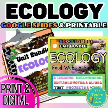 Ecology Life Science Printable Digital Unit Plan Notes PowerPoint Exam