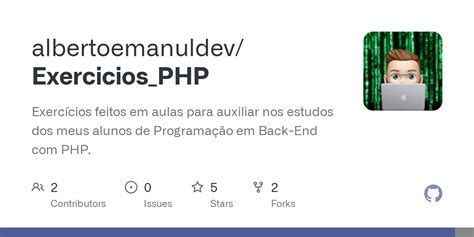 Github Albertoemanuldev Exercicios Php Exerc Cios Feitos Em Aulas Para Auxiliar Nos Estudos