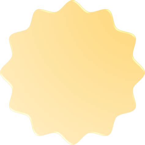 Yellow Gradient Wavy Circle Wavy Circle Button 10983536 Png