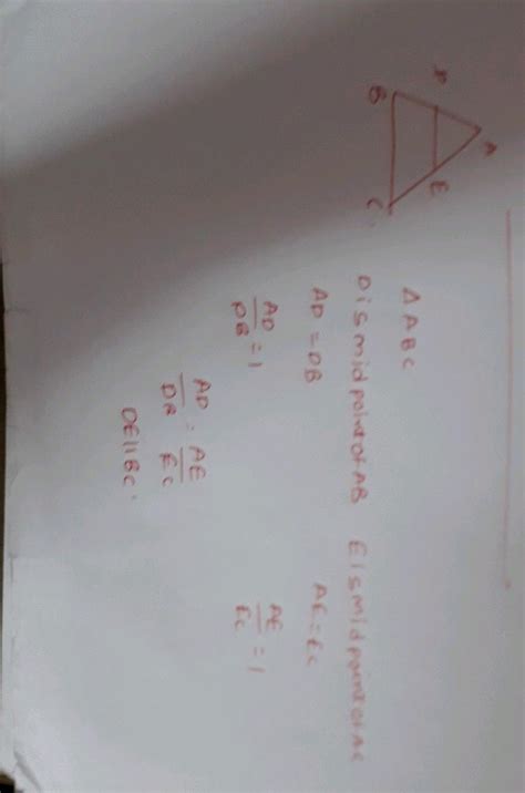 Using Theorem 6 2 Prove That The Line Joining The Mid Points Of