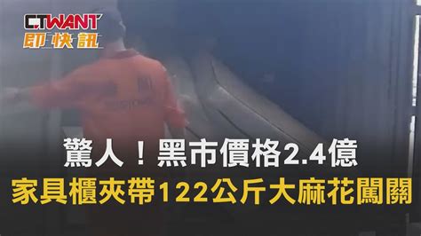 驚人！黑市價格24億 家具櫃夾帶122公斤大麻花闖關來台 影音 Ctwant