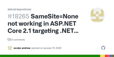 samesite none not working in asp core 2 1 targeting framework