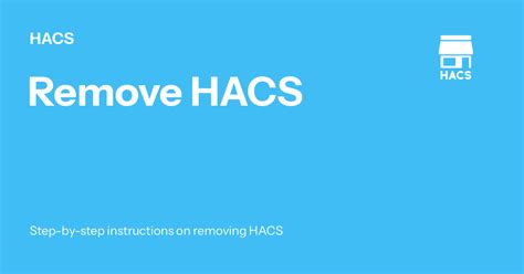 Remove Hacs Hacs