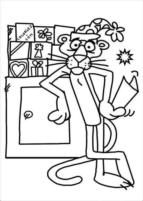 Dibujos Para Colorear La Pantera Rosa Imprimible Gratis Para Los