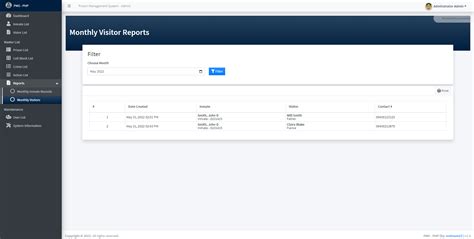 Prison Management System In Php Oop Free Source Code Sourcecodester