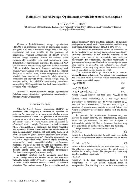 12 Rbdo With Discrete Search Space Yang2011 Pdf Mathematical