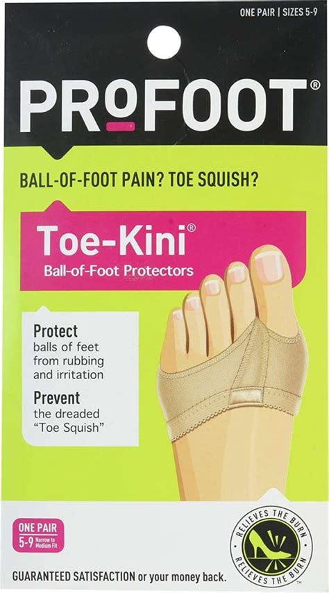 Promo Profoot Toe Kini Ball Of Foot Protectors Sizes 5 9 1 Pair