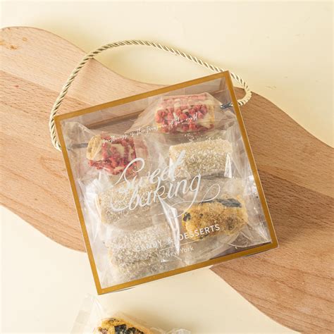 雪花酥包装盒透明手提奶酥卷饼干盒食品包装包装盒子虎窝淘