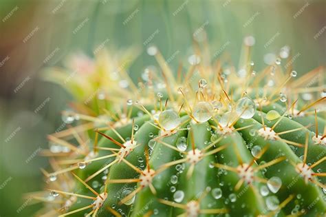 Premium Photo Droplets On Fuzzy Cactus Spines