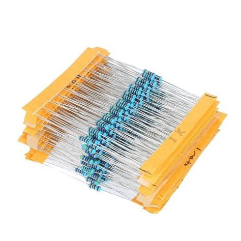 600pcs Set Of 0 25w Tht Carbon Resistors 1 10 Ohm 1 Mohm 30 Values Electronics Passive