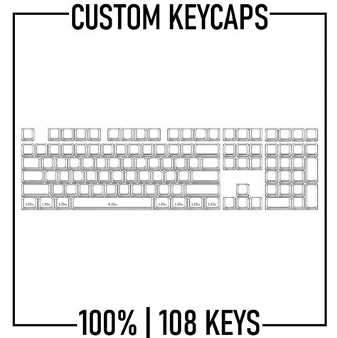 100 Keyboard Custom Keycaps Set Ansi 108 Keys Goblintechkeys