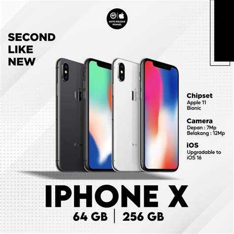Jual IPhone X 256GB 64GB Bekas Original 100 Normal Mulus Fullset