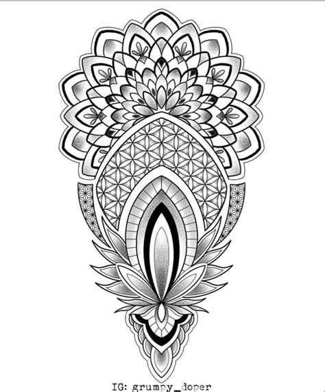 An Intricate Flower Design In Black And White With The Words Im Grumpy