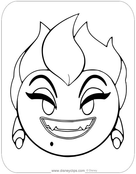 Disney Emojis Coloring Pages 2 Disneyclips