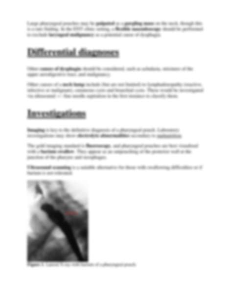 Solution Pharyngeal Pouch Zenker S Diverticulum Surgery Notes For