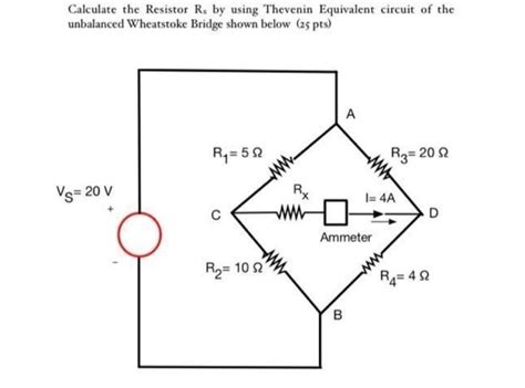 Solved Calculate The Resistor Rx By Using Thevenin