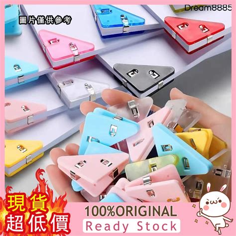 Dm8 10pcs 透明三角夾子文具辦公燕尾夾亞克力夾書夾子防卷文件長尾夾 蝦皮購物