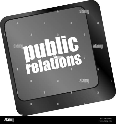 Advertising Concept Computer Keyboard With Word Public Relations Stock