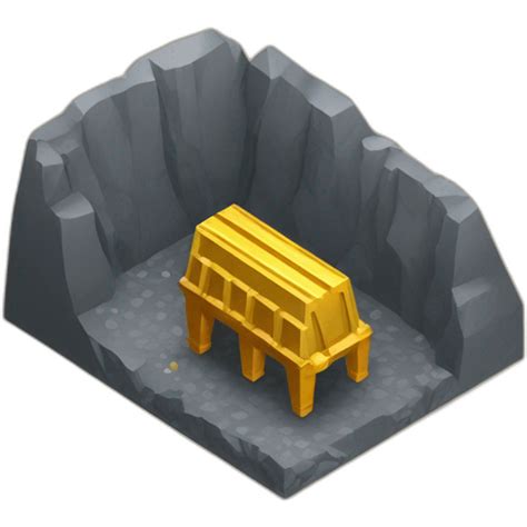 Isometric Mining Gold Shaft Emoji Ai Emoji Generator
