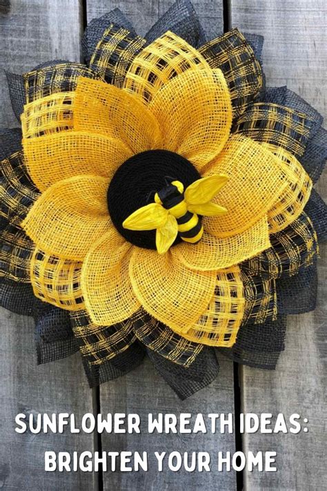 31 Sunflower Wreath Ideas To Brighten Your Home Pink Pop Design