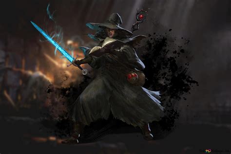 Dark And Darker Game Wizard Female 8k Wallpaper Download