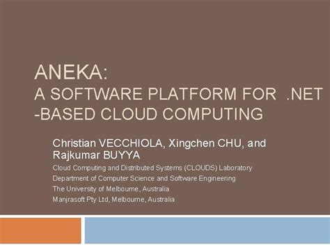 aneka a software platform for net based cloud