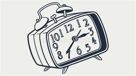 Alarm Clock Illustration Vintage Timekeeping Device Vector Design Generative Ai Stock Vector