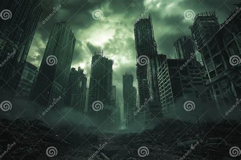 Towering Brutalist Structures Stock Illustration Illustration Of