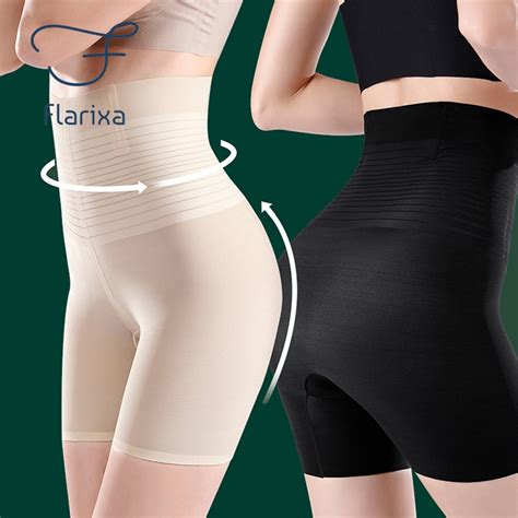 Flarixa Seamless Women S Shorts High Waist Strong Flat Belly Panties