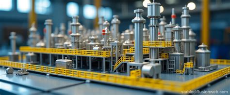 3d Printed Refinery Model Stable Diffusion Online