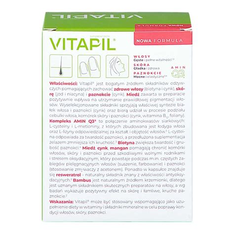 Vitapil na włosy, Vitapil kapsułki na włosy, Vitapil składniki - Apo ...