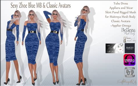 Second Life Marketplace Lsr Sexy Zhoe Blue Mb And Classic Avatars
