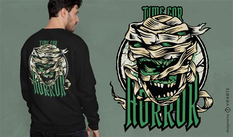 Horror Halloween Mummy T Shirt Design Vector Download