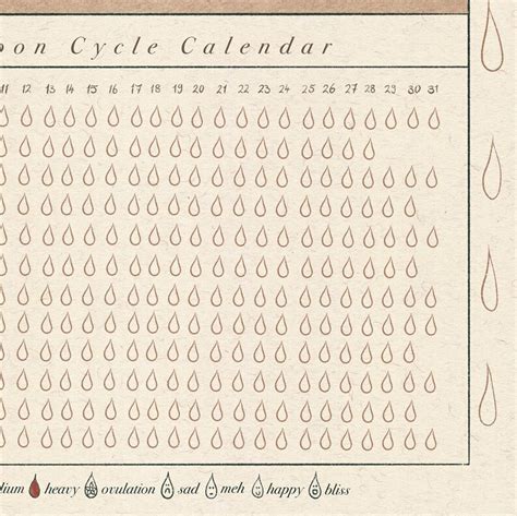 PRINTABLE Menstrual Cycle Tracker Period Tracker Cycle Etsy Australia