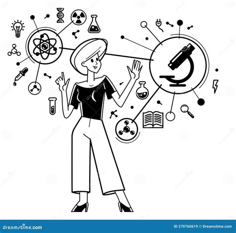 Scientist Discovering Science Theory And Making Experiments Vector