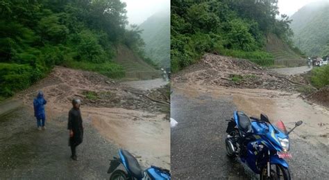 घोप्टेभीरमा लेदोसहितको पहिरो काठमाडौं जाने बाटो बन्द Nepal Press