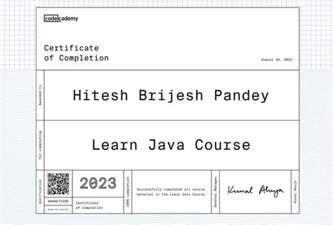 Hitesh Pandey On Linkedin Java Programming Certificationcomplete